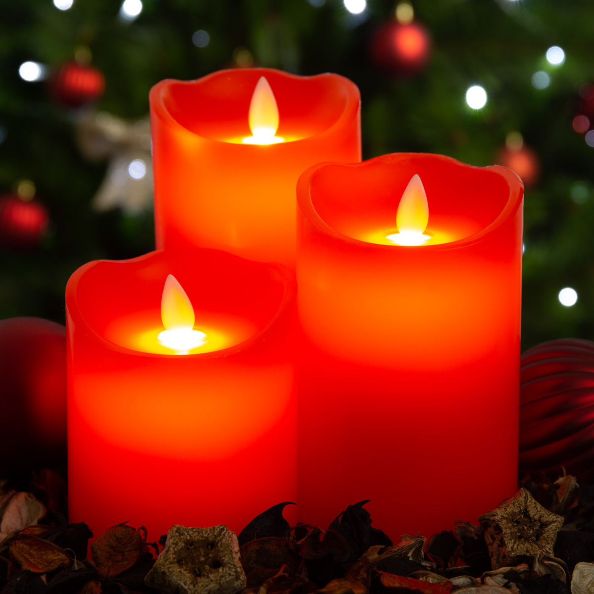 Bougies LED Flamme lot de 3 | Ledgam